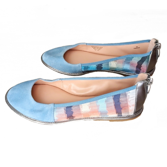 Enzo Angiolini | Shoes | Enzo Angiolini Blue Suede Pastel Accent Flat ...